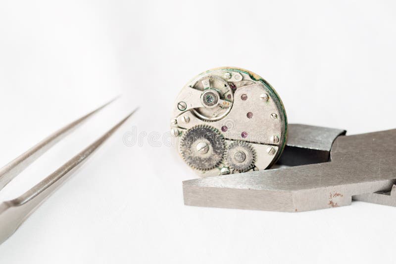 Mechanisms of watches stock photo. Image of interior - 64733656