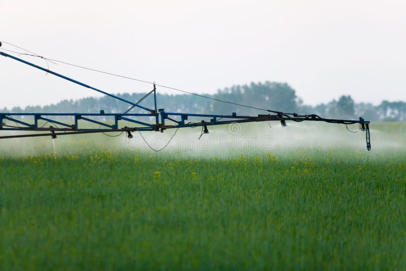 Mechanized Processing Fields Fertilization Stock Image - Image of ...