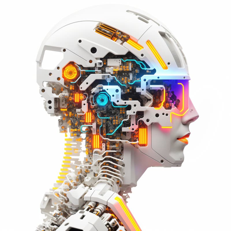 Artificial Intelligence with Surgical Mask Stock Illustration ...