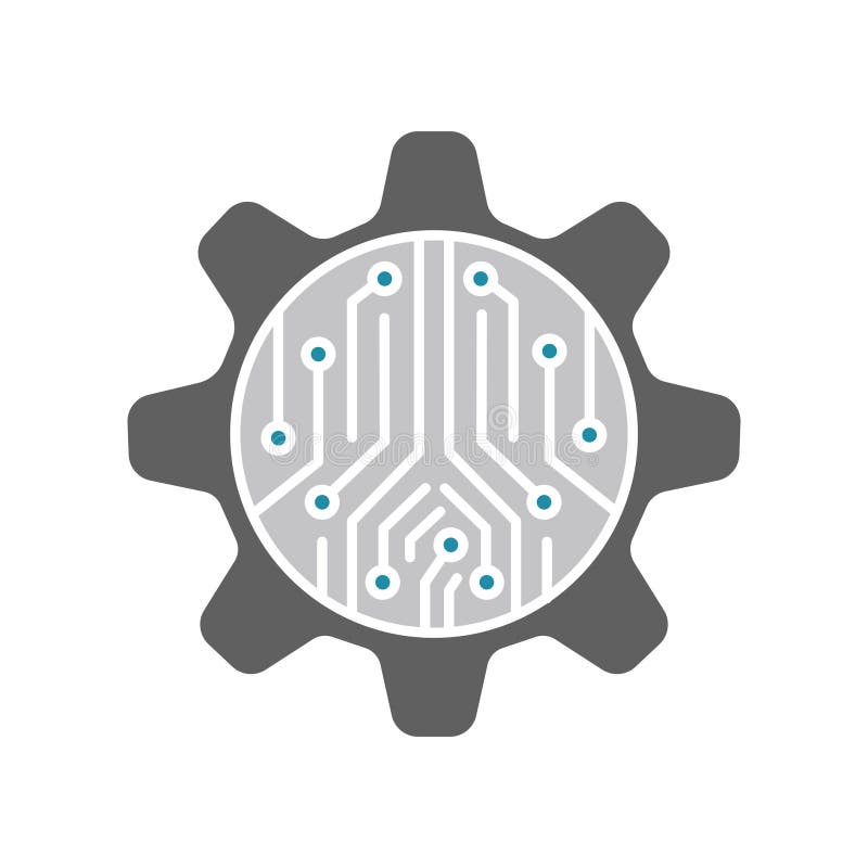 Mechatronics flat icon. stock vector. Illustration of innovation ...