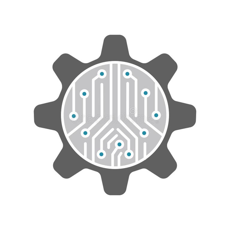 Mechatronics flat icon. stock vector. Illustration of innovation ...