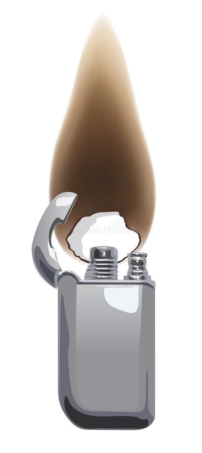 Icono Del Negro Del Mechero, Muestra Del Vector En Fondo Aislado ...