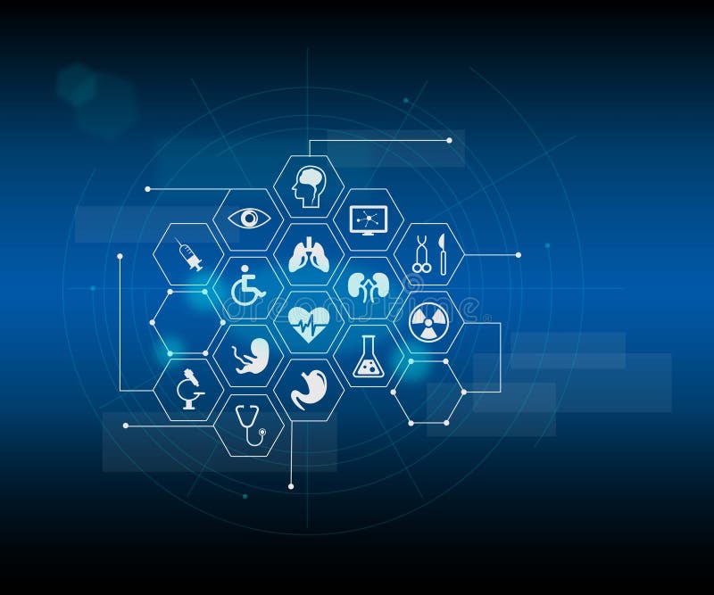 Medical Icon Set Doctor Classification Symbols Abstract Background ...