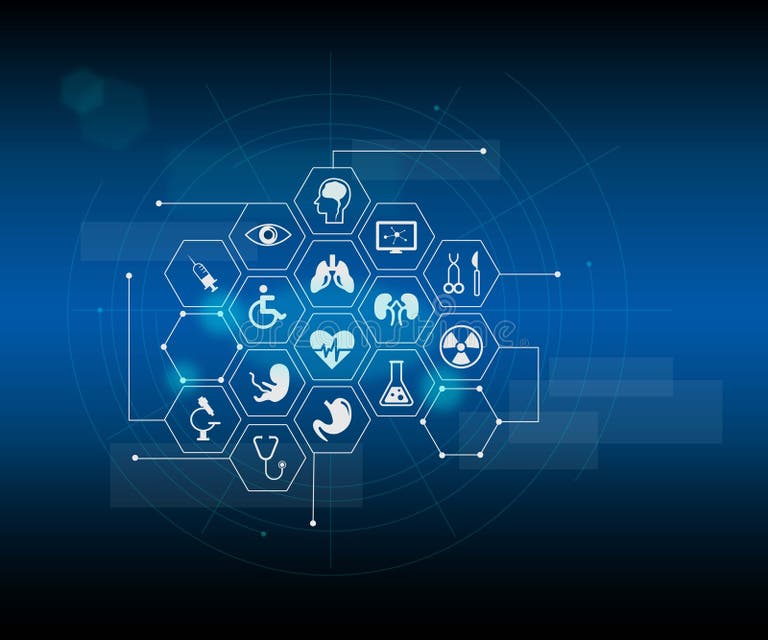 Medical Icon Set Doctor Classification Symbols Abstract Background ...