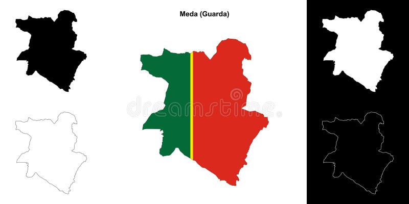 Meda outline map stock illustration. Illustration of boundaries - 334994911