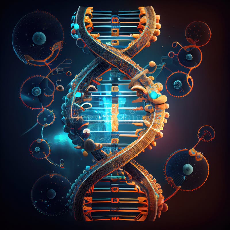Medacal and DNA Concept. Generative AI Stock Illustration ...
