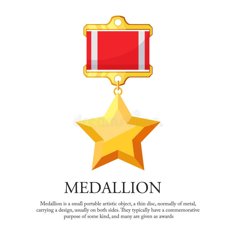Vector Illustration of a Star Award Medal. Suitable for Visualizations ...