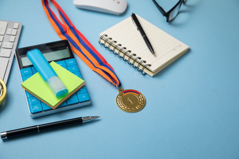 Medal Awards for Winner with a Business Objects Stock Photo - Image of ...