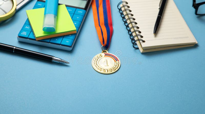 Medal Awards for Winner with a Business Objects Stock Photo - Image of ...