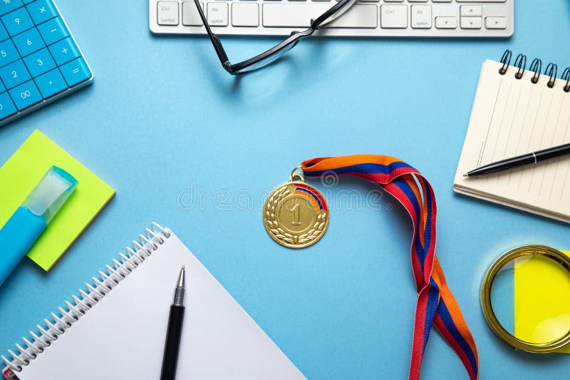 Medal Awards for Winner with a Business Objects Stock Photo - Image of ...