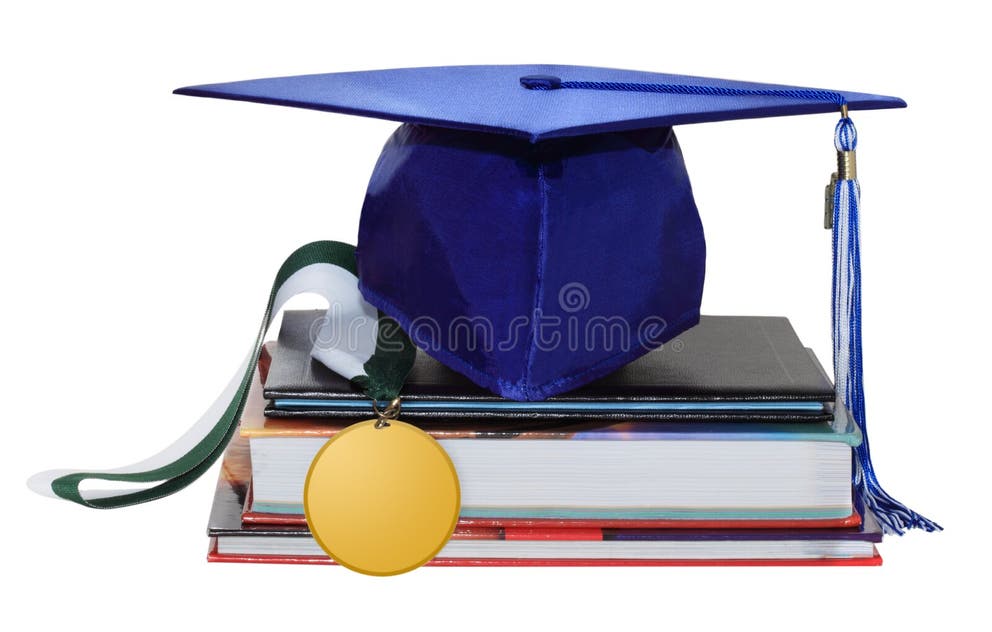 Medal and Cap stock image. Image of bachelor, book, graduate - 12908755