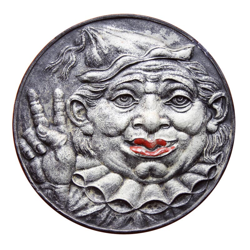 Medal with Clown and Victory Sign Stock Photo - Image of clown, joker ...