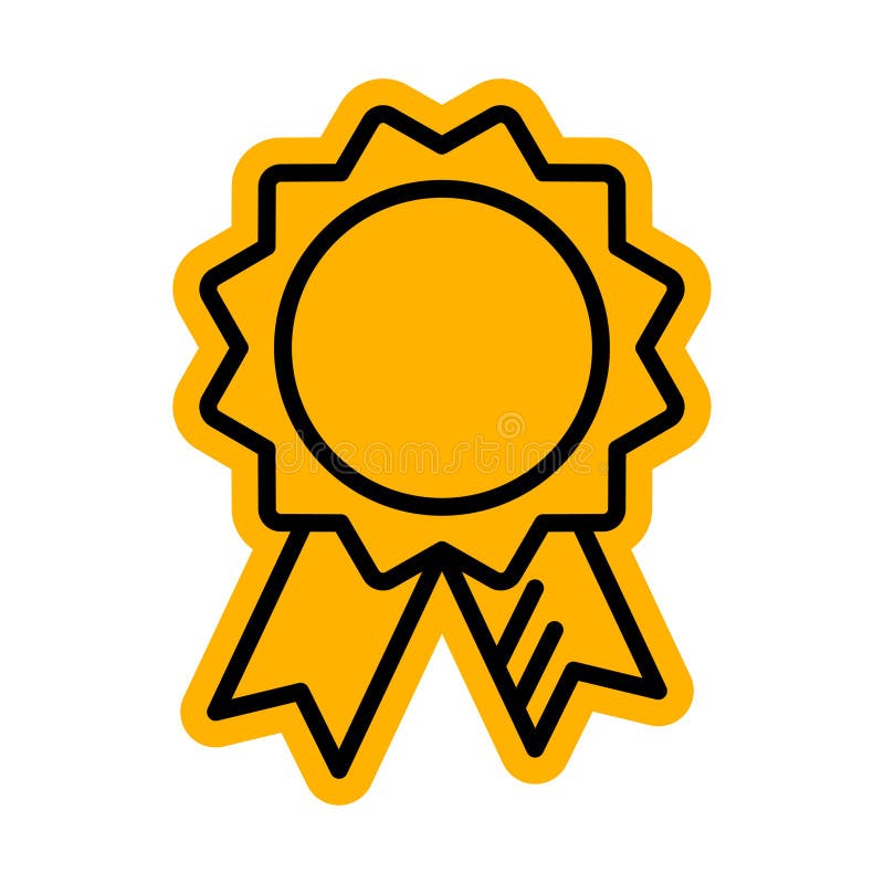 Medal Emblem Representing Success and Excellence Stock Illustration ...