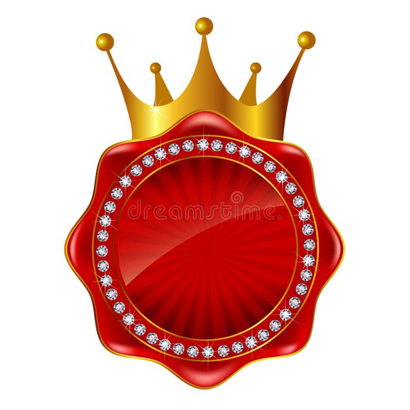Medal frame circle stock vector. Illustration of crown - 41858402