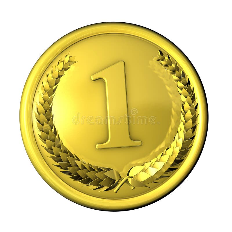 Medal Gold stock illustration. Illustration of prize, gold - 1714700