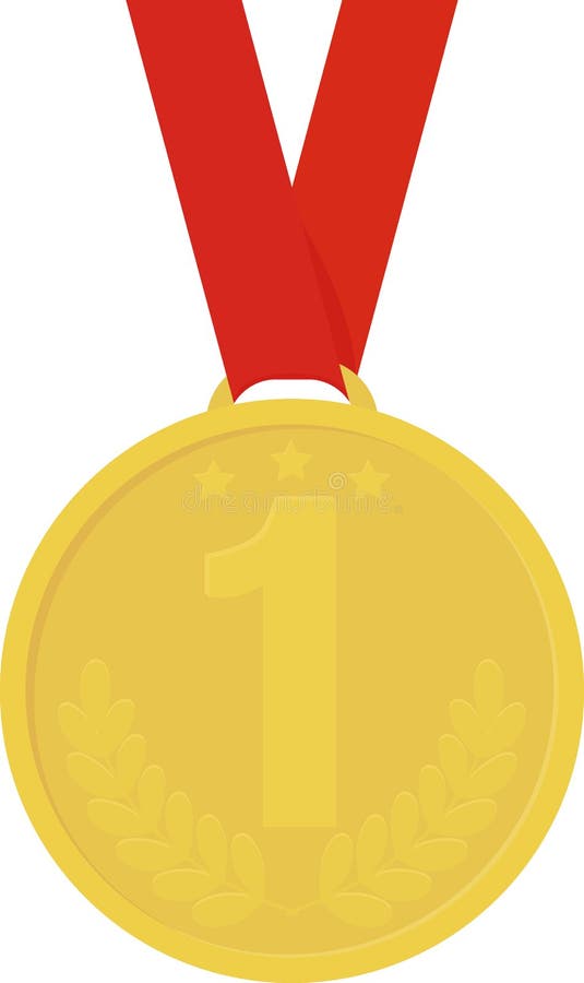 Medal Icon Image Yellow Color Stock Vector - Illustration of ...