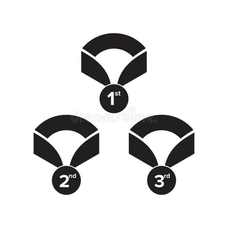 Medal Logo Design for First Winner Template Stock Vector - Illustration ...