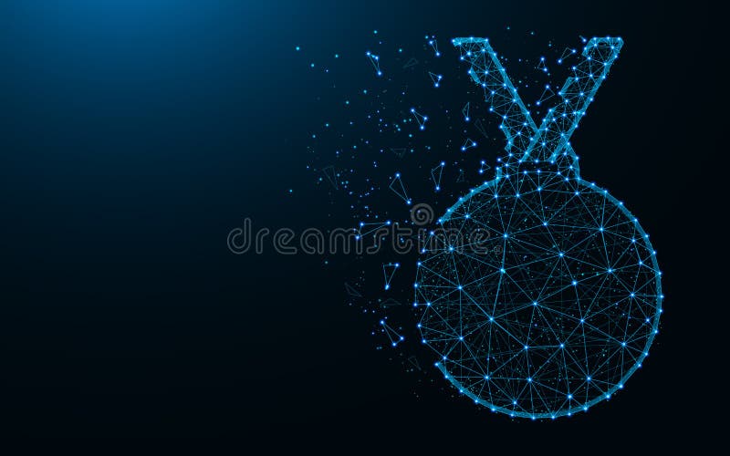Medal low poly design stock illustration. Illustration of game - 165755240