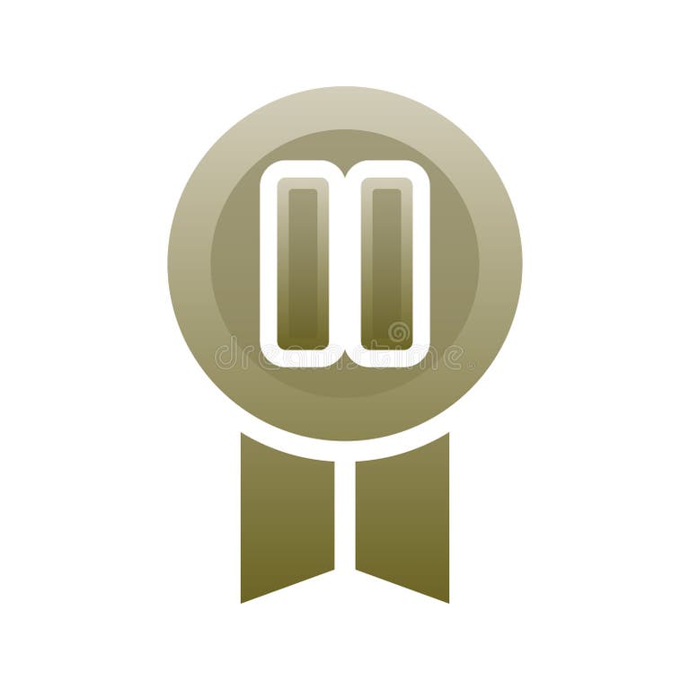 Medal Pause Logo Gradient Design Template Icon Stock Vector - Illustration of prize, gold: 249488198