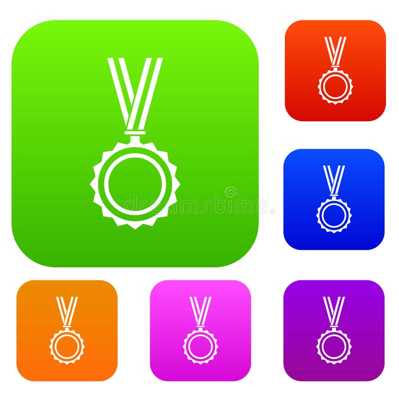 Medal set collection stock vector. Illustration of champion - 98861167