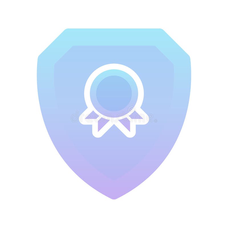 Medal Shield Gradient Logo Design Modern Template Icon Stock Vector ...