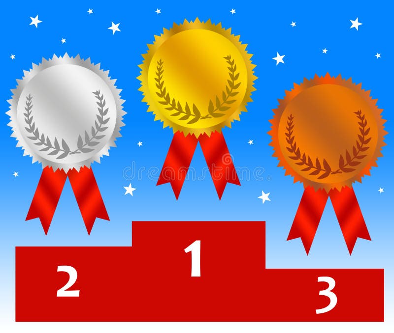 Medal stage stock illustration. Illustration of excellence - 23159149