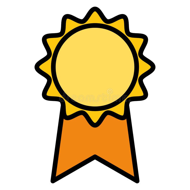 Medal stamp award icon stock vector. Illustration of medal - 141233146