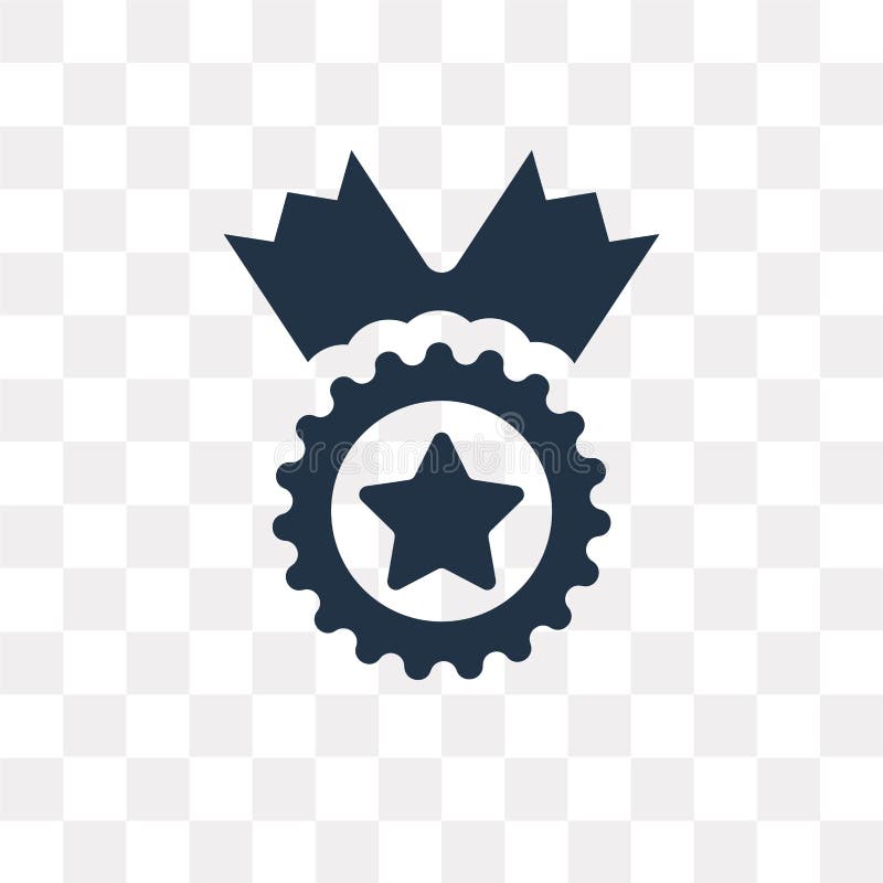 Medal Vector Icon Isolated on Transparent Background, Medal Tra Stock ...