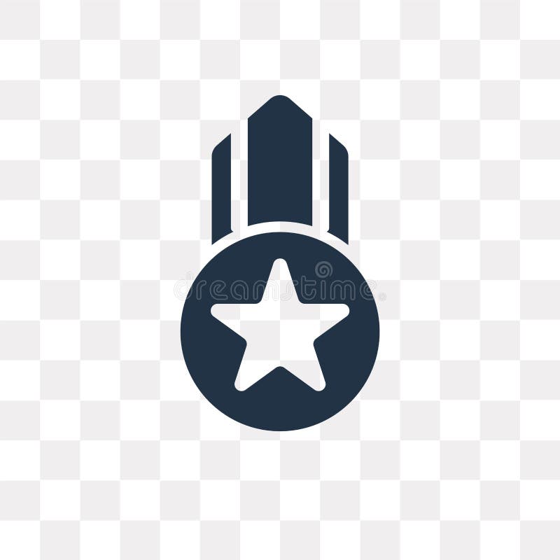 Medal Vector Icon Isolated on Transparent Background, Medal Tra Stock ...