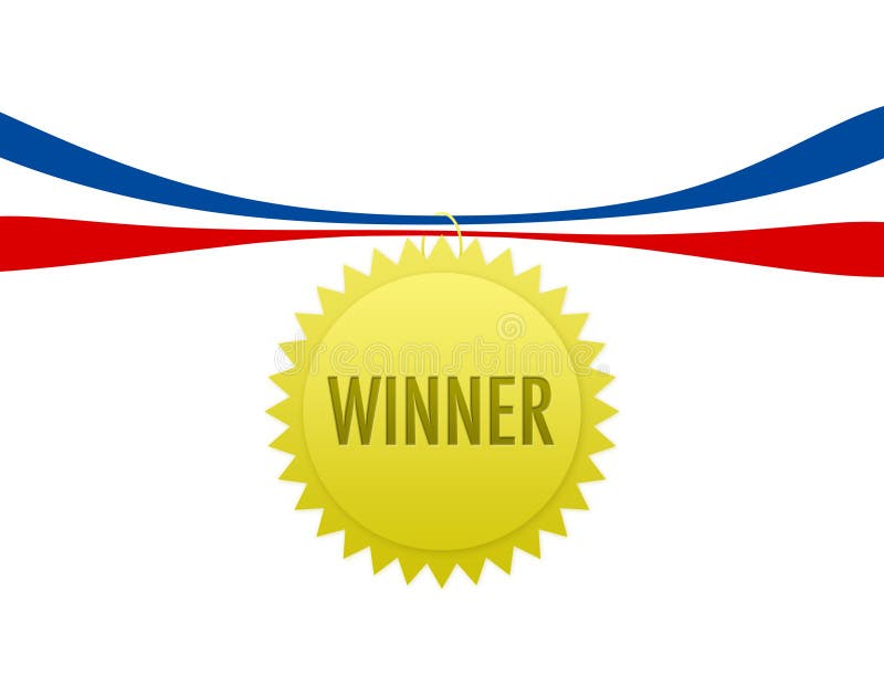 Projeto Da Bandeira Do Vencedor Ilustração do Vetor - Ilustração de ...