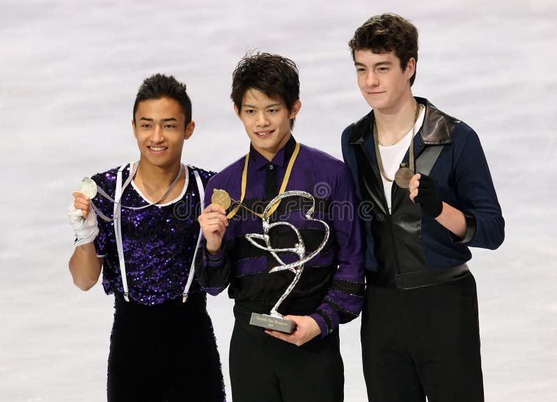 Medalists in Men Single Skating Editorial Stock Photo - Image of skater ...