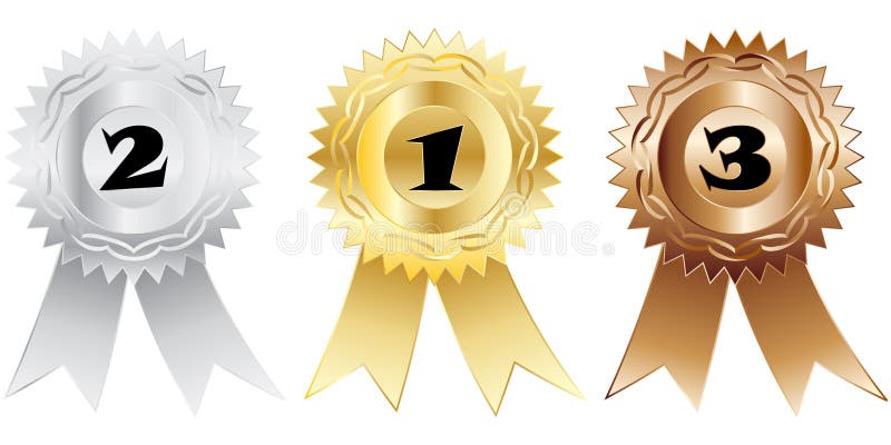 Medaljer vektor illustrationer. Illustration av medaljer - 12965739