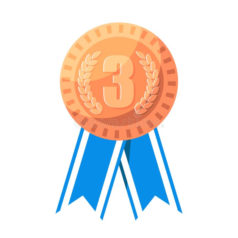 Medalla De Bronce Para El Ejemplo Premiado Del Vector Del Tercer Lugar ...