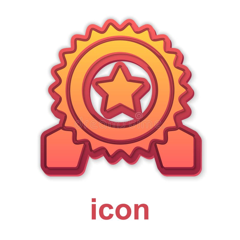 Medalla De Oro Con Icono De Estrella Aislado En Fondo Blanco. Signo De ... Medalla De Oro Con Icono De Estrella Aislado En Fondo Blanco. Signo De ...