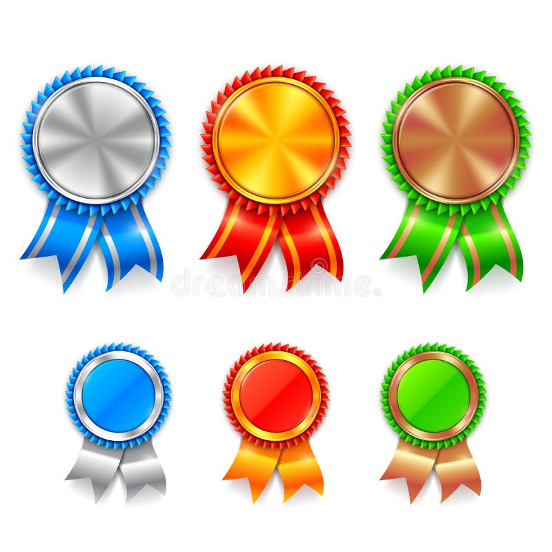 Medallas Del Premio Del Color Ilustración del Vector - Ilustración de ...