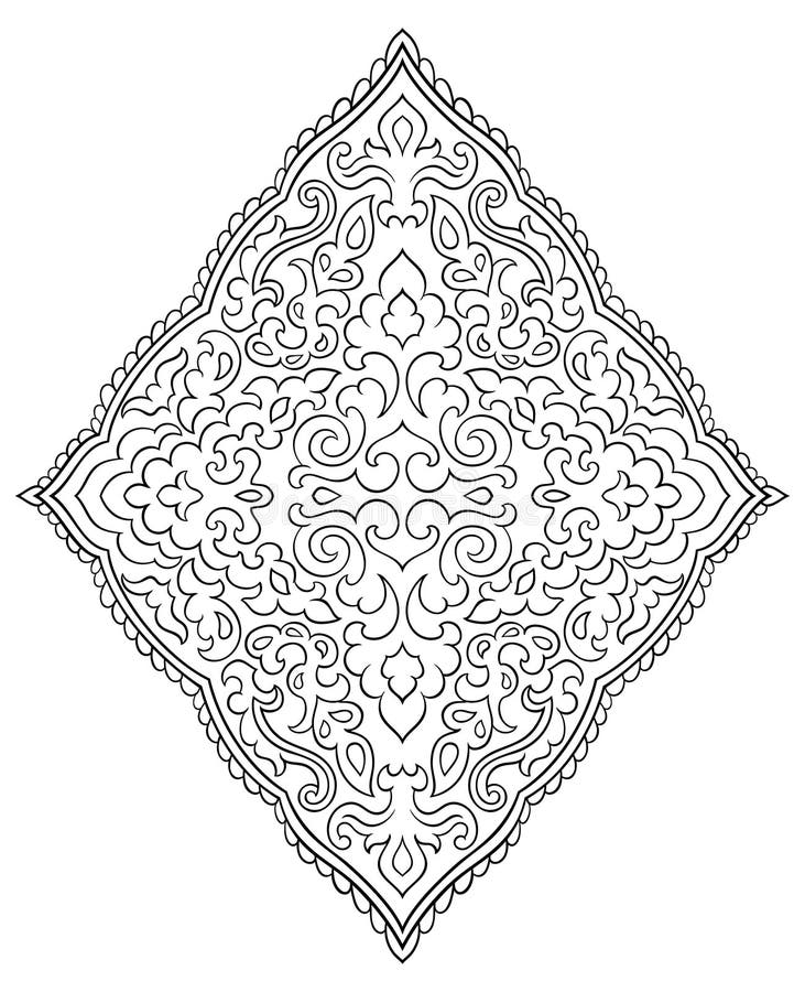 Medallion for design. stock vector. Illustration of decor - 136636224