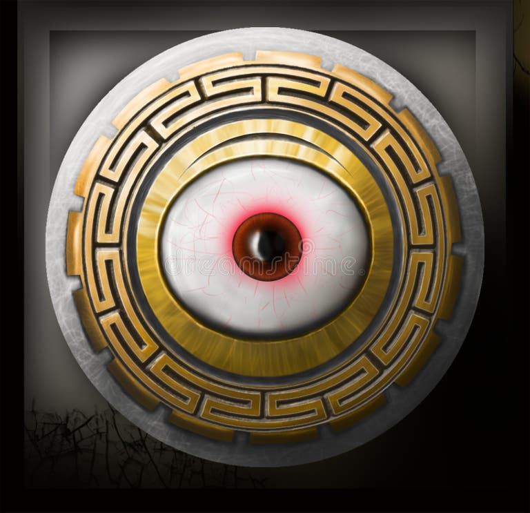 Medallion with the Eye in the Form of a Shield Stock Photo ...