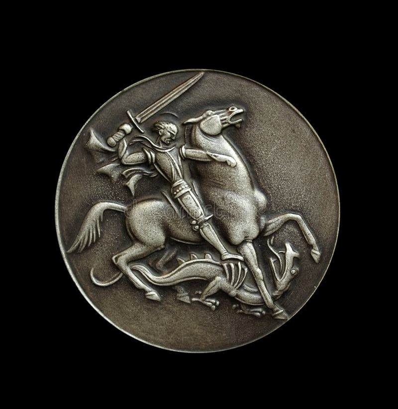 Medallion over black stock image. Image of leader, emblem - 8913547