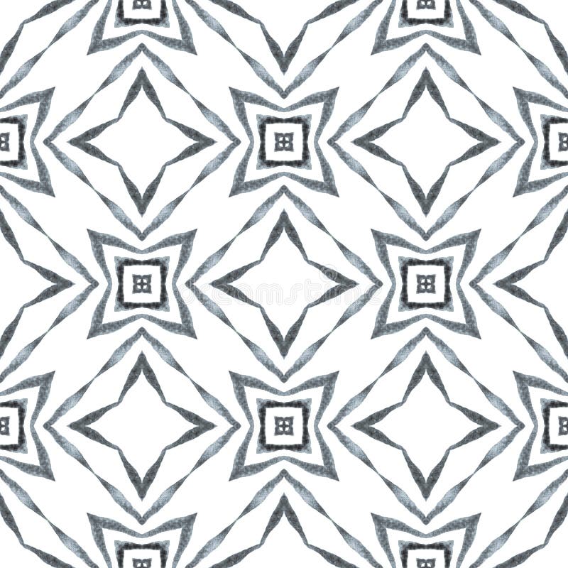 Medallion Seamless Pattern. Black and White Stock Illustration ...