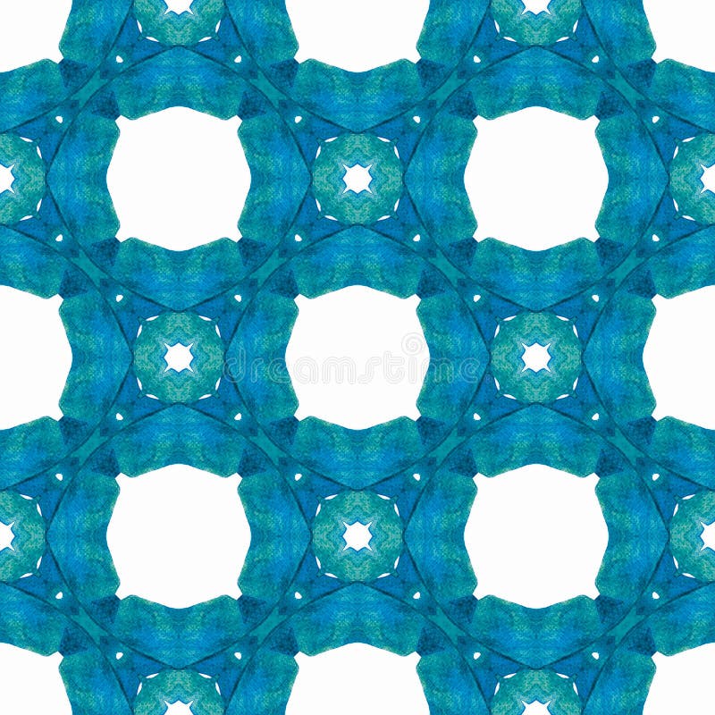 Medallion Seamless Pattern. Blue Fair Stock Illustration - Illustration ...