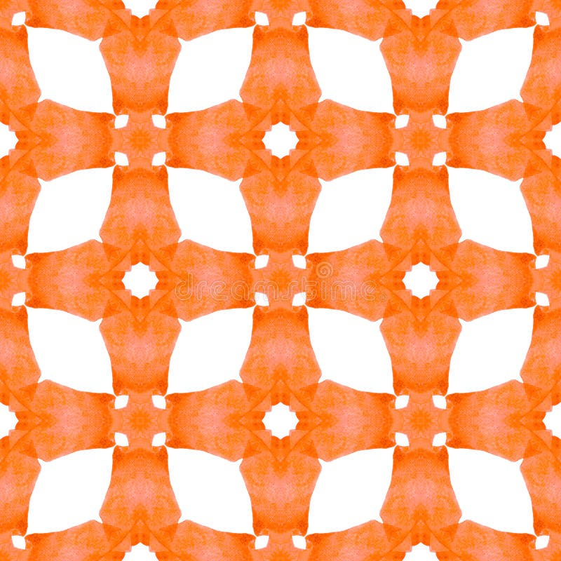 Medallion Seamless Pattern. Orange Exceptional Stock Image - Image of ...