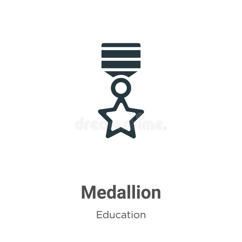 Medallion Vector Icon On White Background. Flat Vector Medallion Icon ...