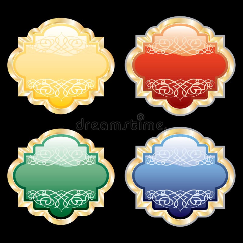 Medallones Ilustraciones Stock, Vectores, Y Clipart – (2,017 ...