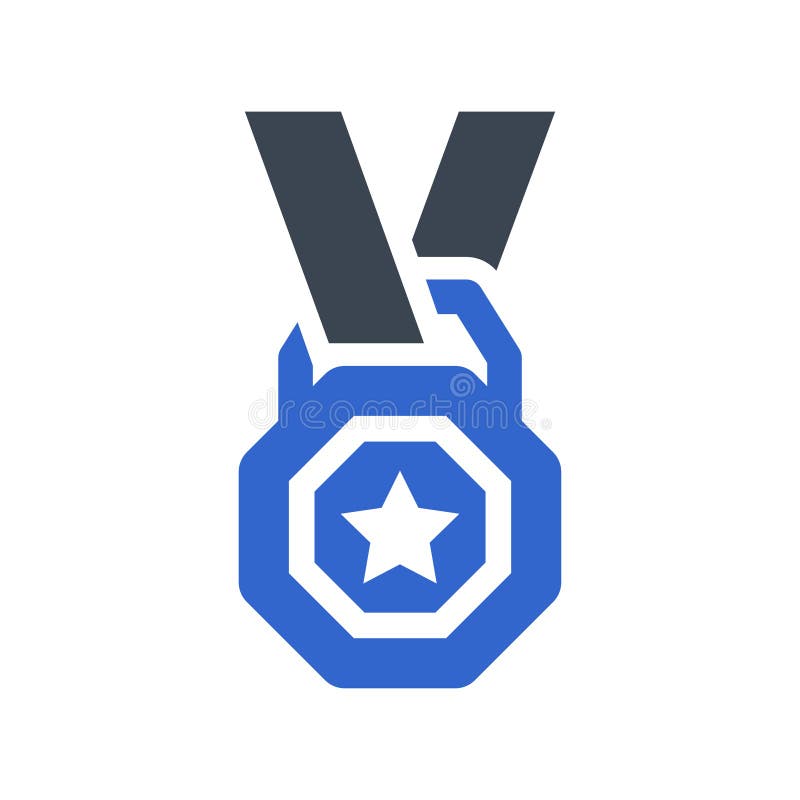 Medals achievement icon stock vector. Illustration of oriented - 344605252
