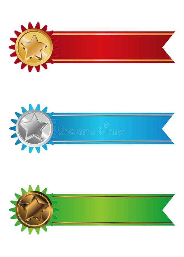 Medals with Colored Ribbons. Stock Illustration - Illustration of play ...