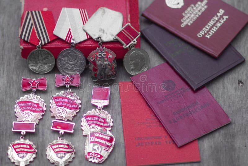 Medals and Orders-awards for Work Stock Image - Image of euro, currency ...