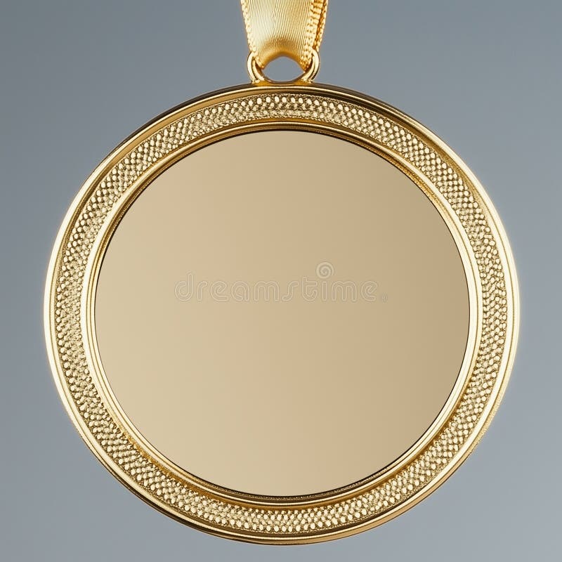 Medals, Gold Medals on a Plain Background Stock Image - Image of ...