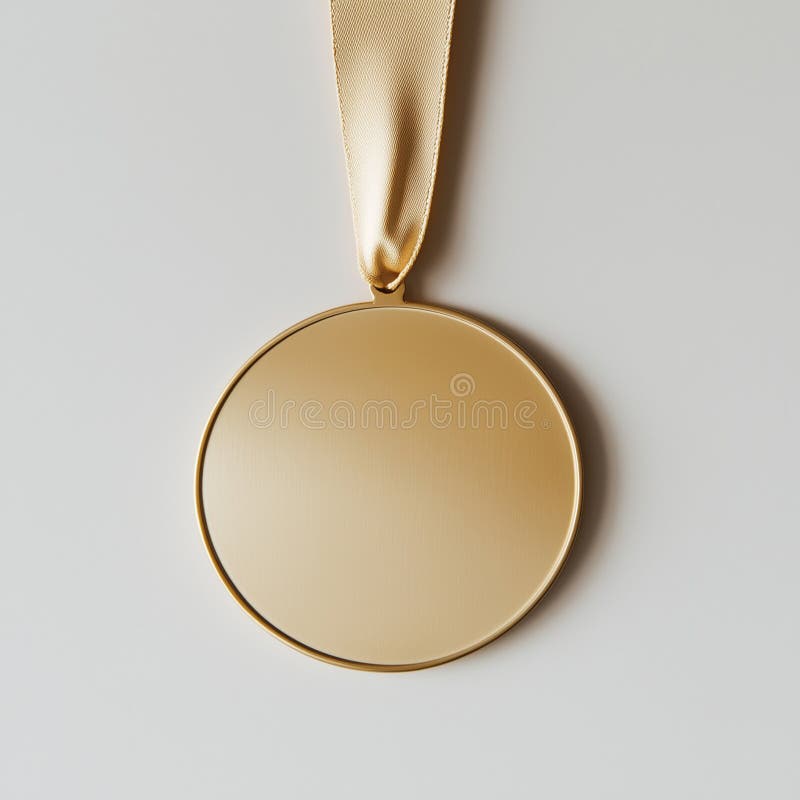 Medals, Gold Medals on a Plain Background Stock Image - Image of golden ...