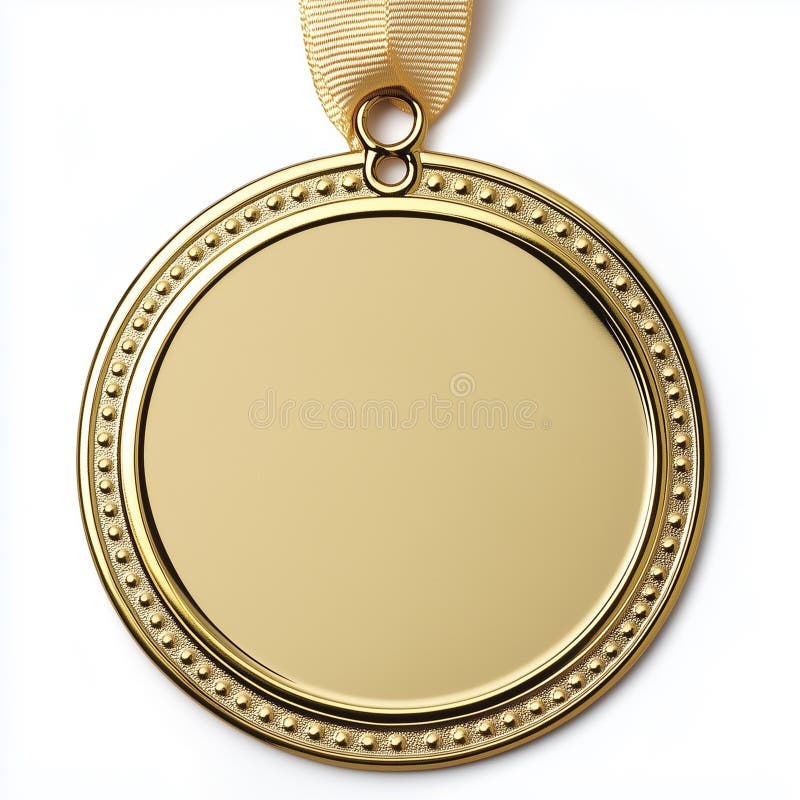 Medals, Gold Medals on a Plain Background Stock Photo - Image of games ...