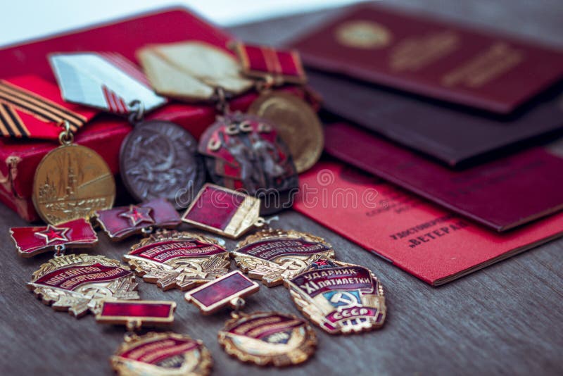 Medals and Orders-awards for Work Stock Photo - Image of temple, wallet ...